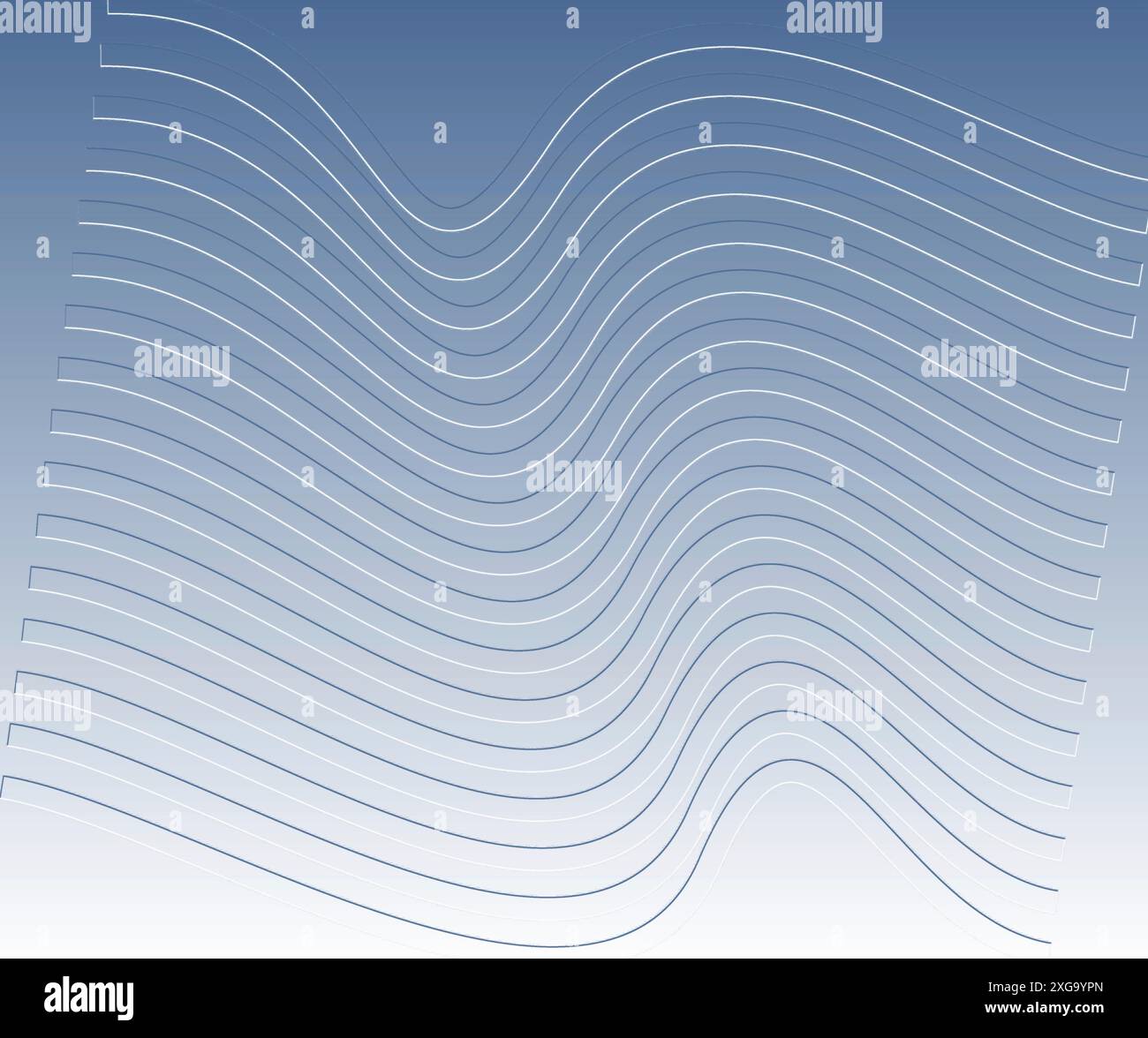 Wavy white lines against a blue to white gradient background, creating ...