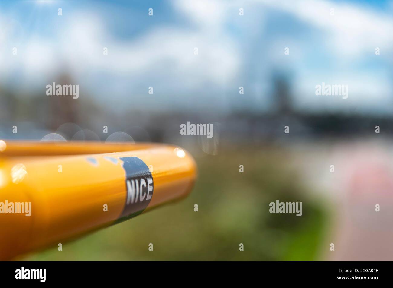 Yellow metal railing hi-res stock photography and images - Alamy