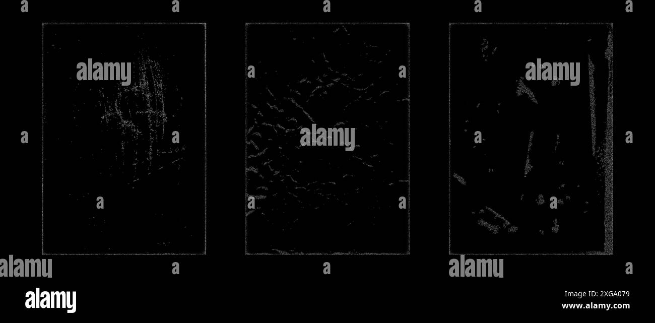 Stippled rough grunge collection. Aged pixelated texture paper overlay ...