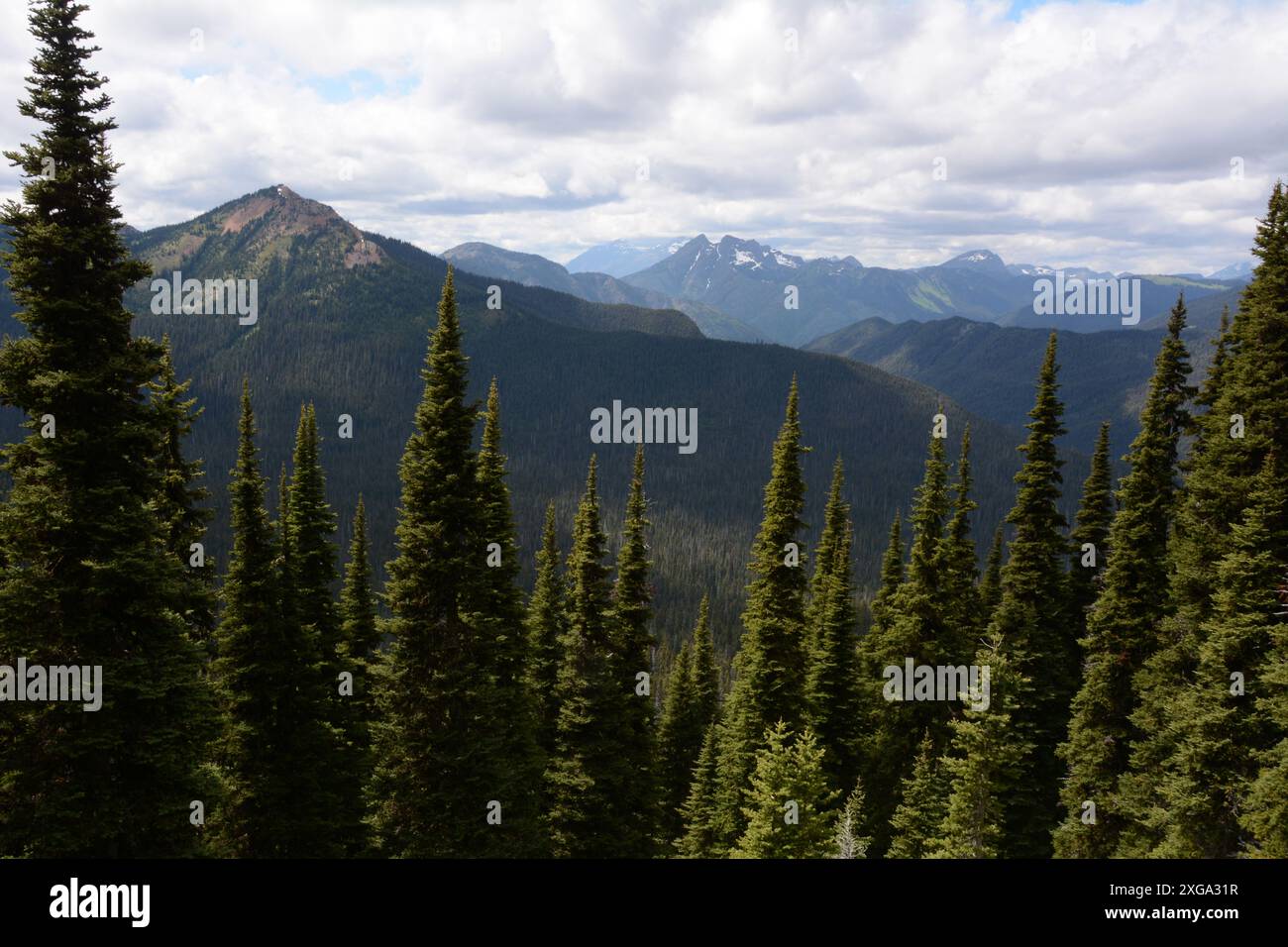 The peaks and ridges of the Hozameen range in the Canadian North ...