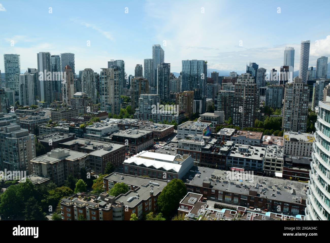 High-rise buildings and condos in the Yaletown district of downtown ...