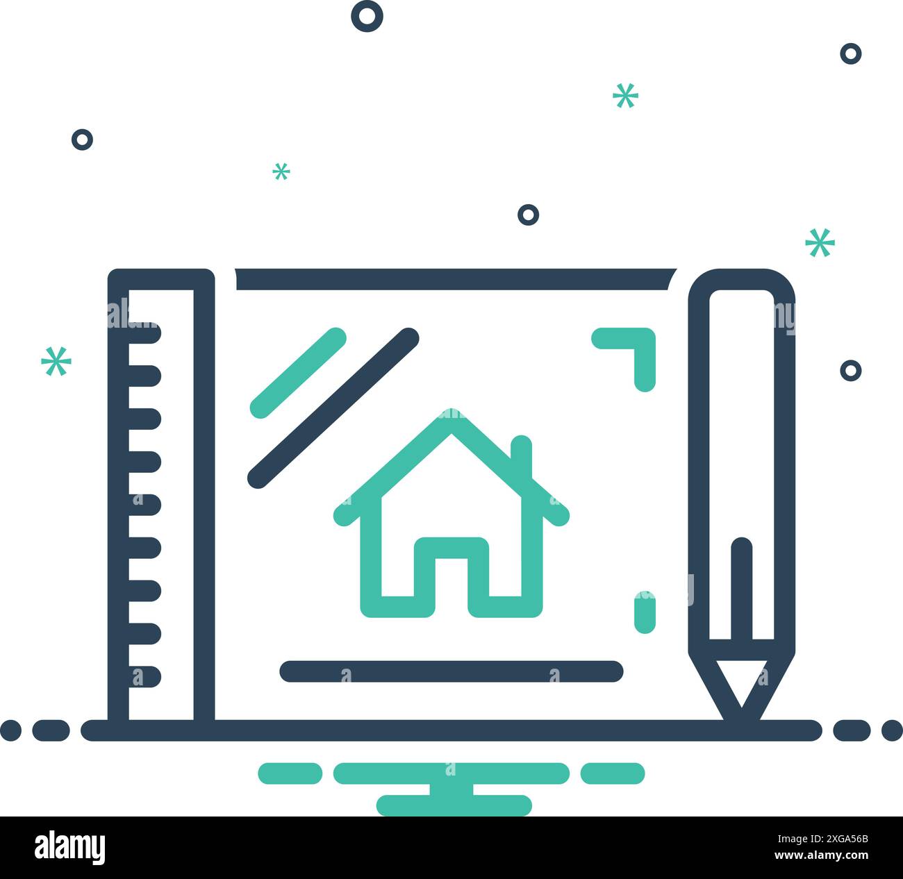 Draft blueprint rough illustration hi-res stock photography and images ...