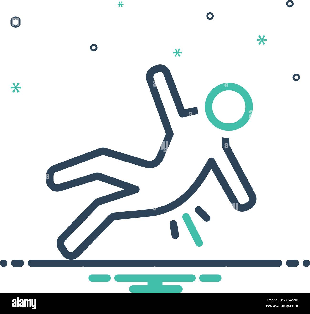 Wet floor slip Stock Vector Images - Alamy