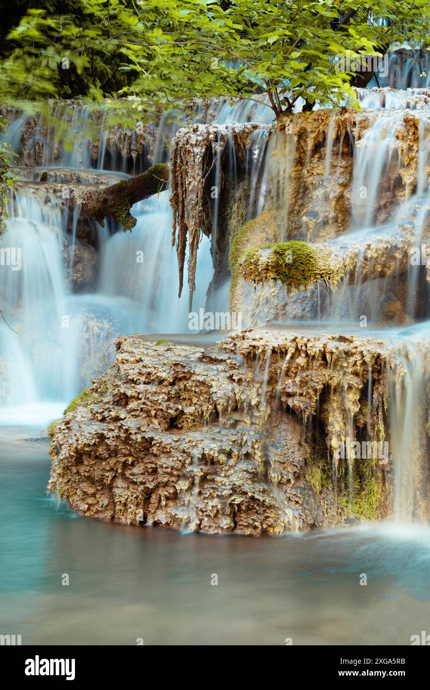 Krushuna waterfalls turquoise water terraces and pools, the biggest ...
