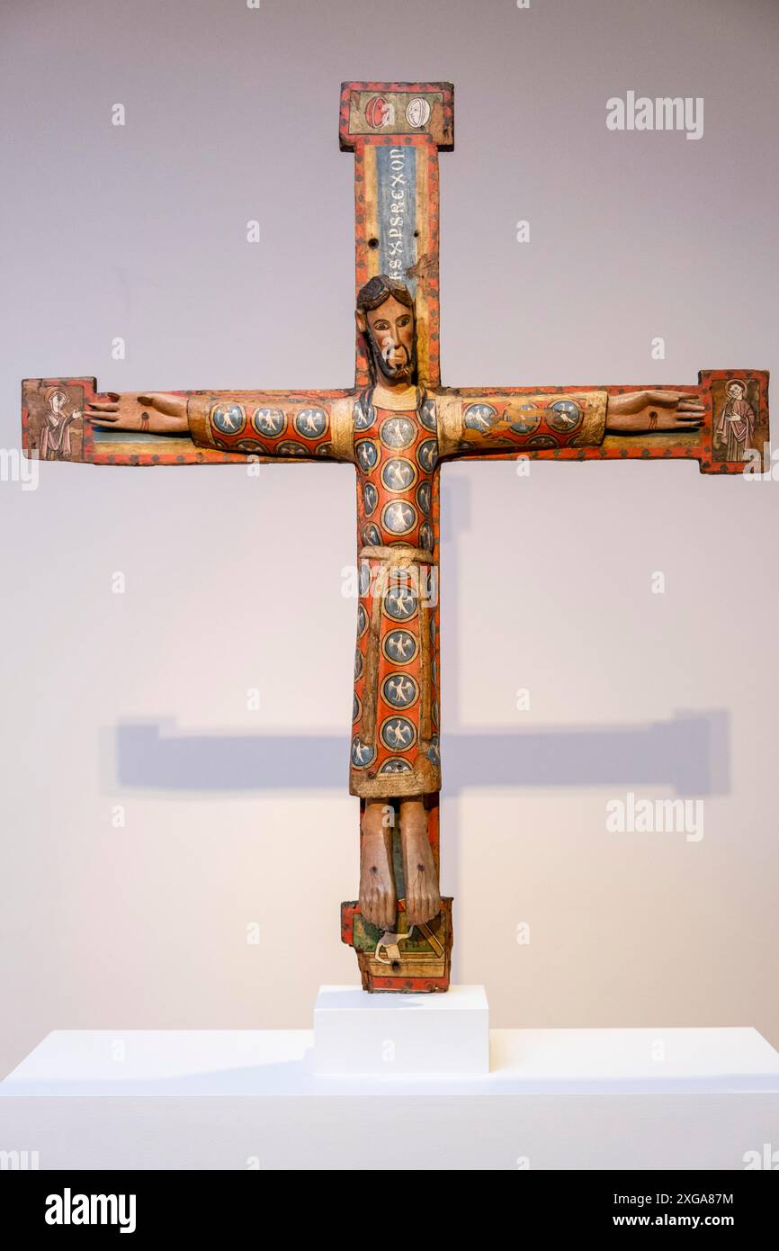 Anonymous Catalan, Majesty of Christ on the cross, Carved and ...