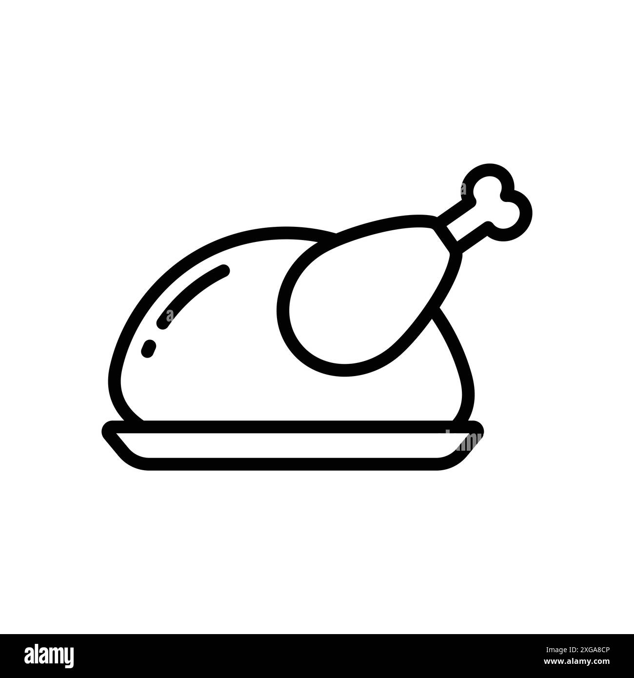 chicken meat icon vector design template in white background Stock ...