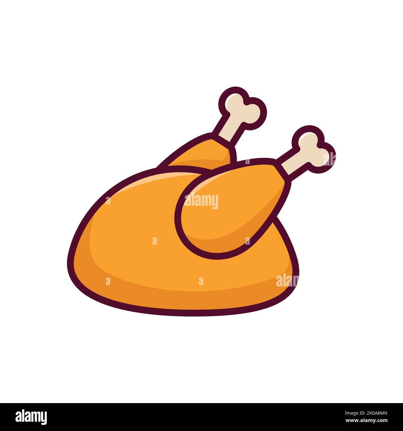 chicken meat icon vector design template in white background Stock ...