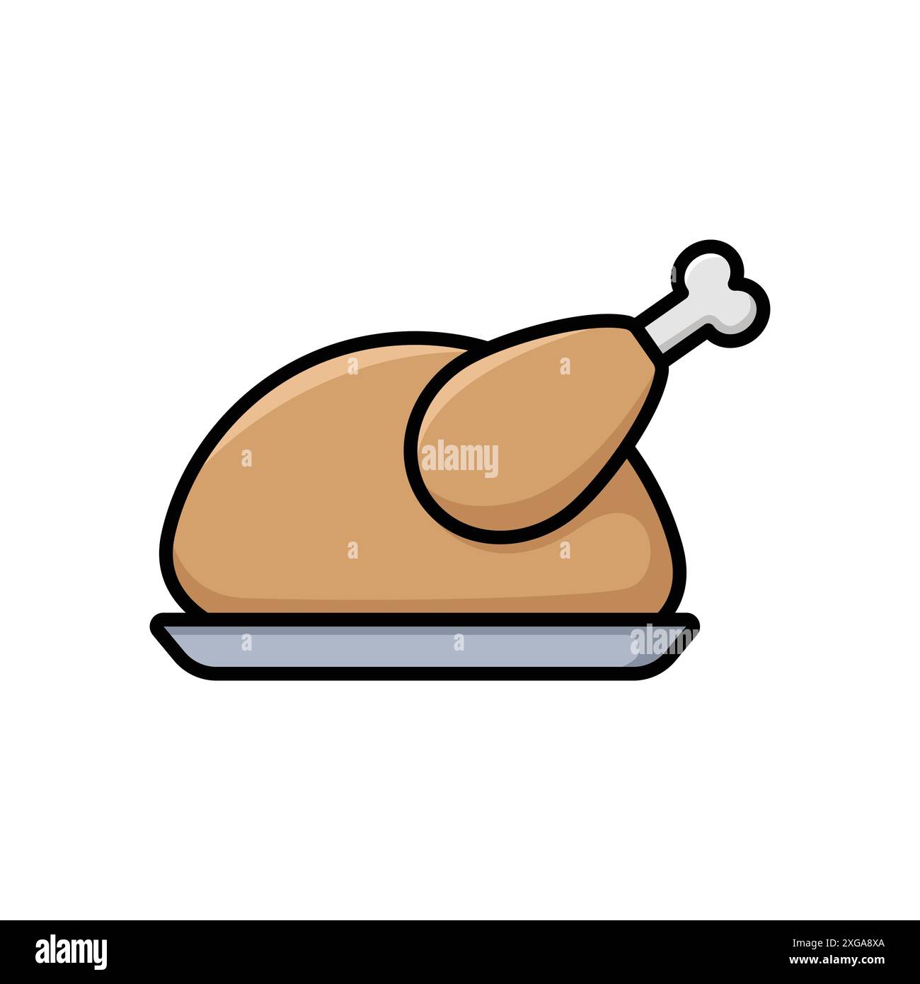 chicken meat icon vector design template in white background Stock ...