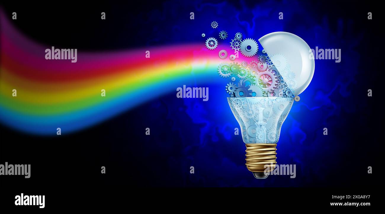 Inspirational invention concept and creative idea or creativity ...