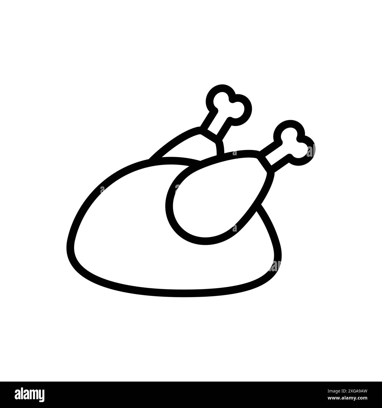 chicken meat icon vector design template in white background Stock ...