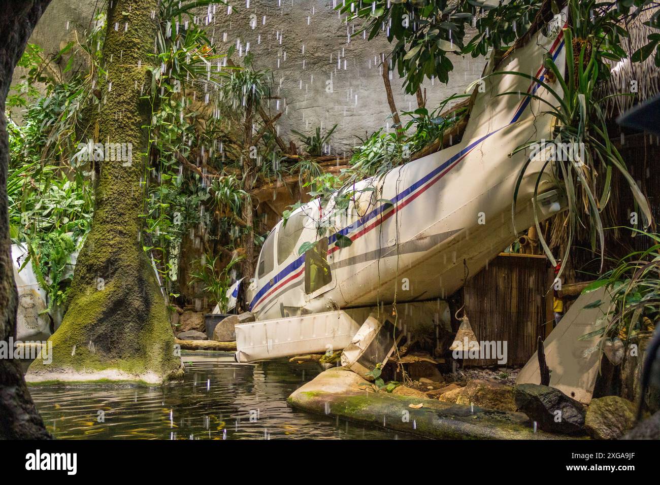 Jihlava, Czech Republic - 4 July 2024: Interior of pavilions in a ...