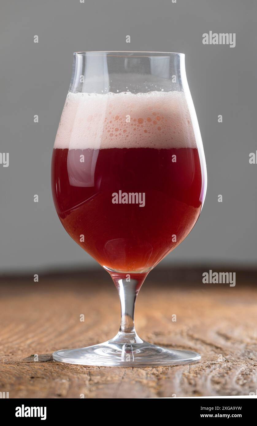 Belgian kriek a beer with cherries Stock Photo - Alamy