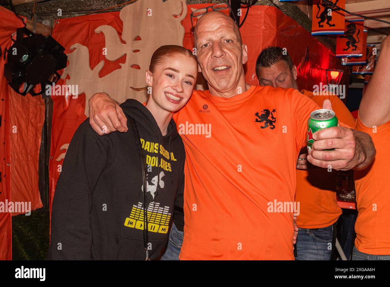 Dutch football supporters celebrate their victory 2-1 win against ...