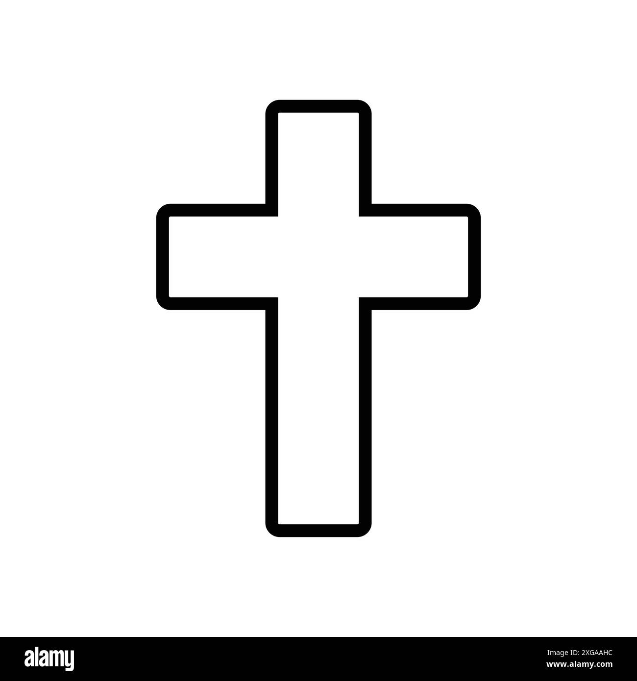 christian cross icon vector design template in white background Stock ...