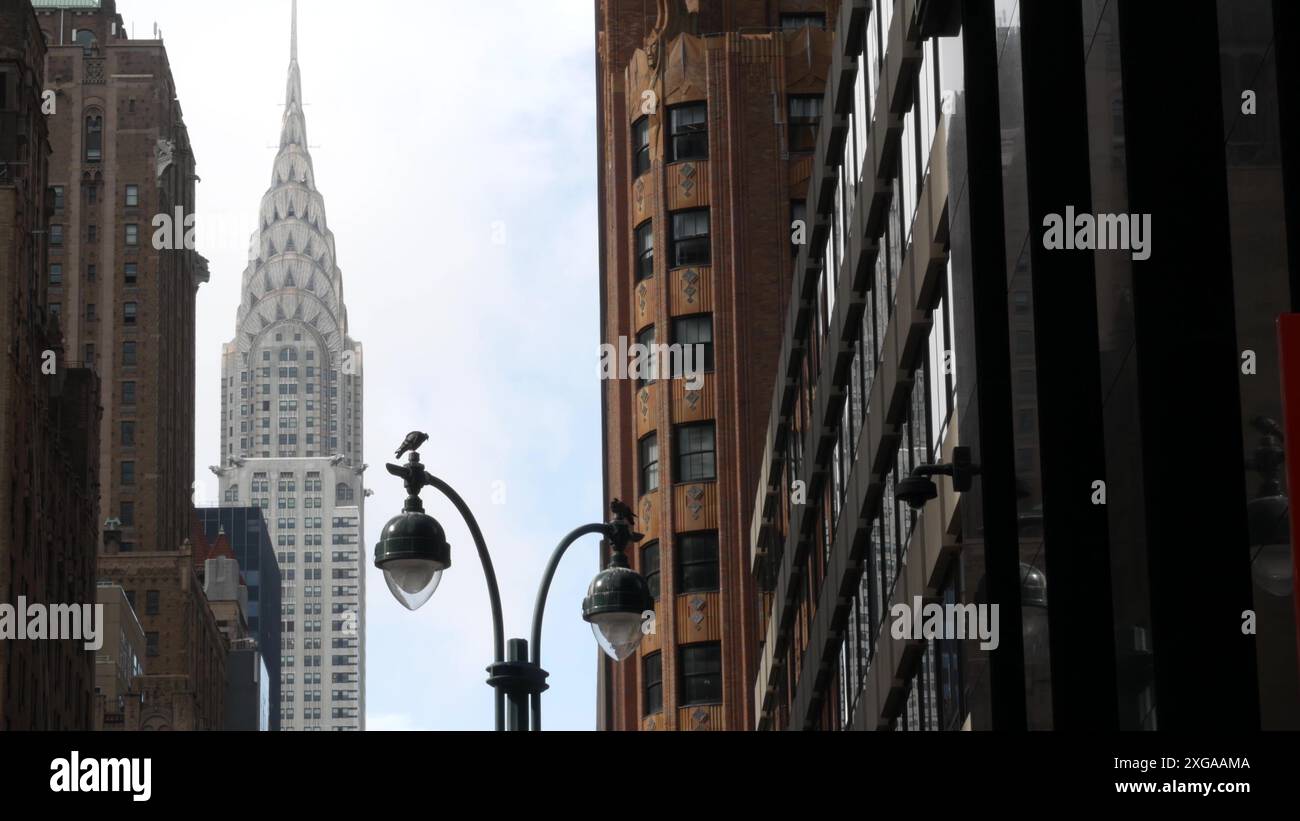 New York City Manhattan Midtown architecture. Chrysler building on 42 ...