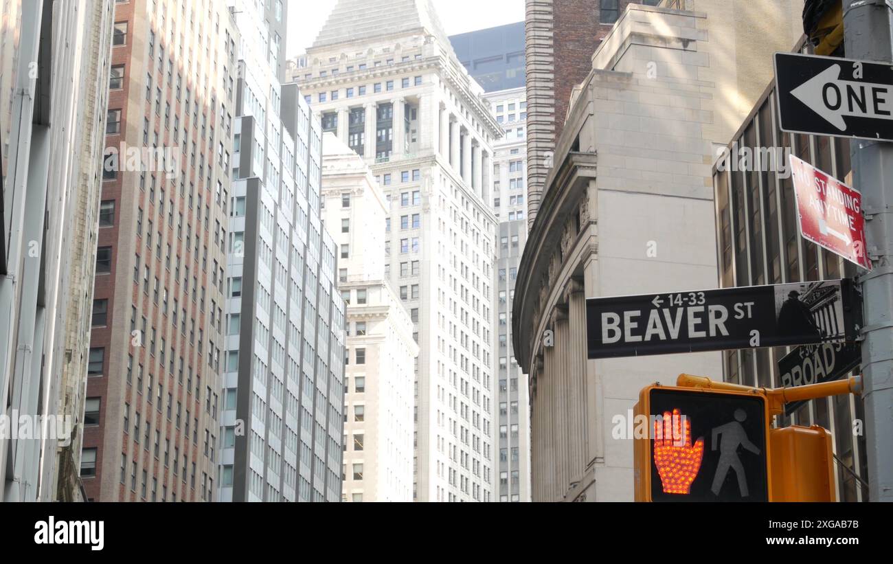 New York City, United States. Manhattan Downtown Financial District ...