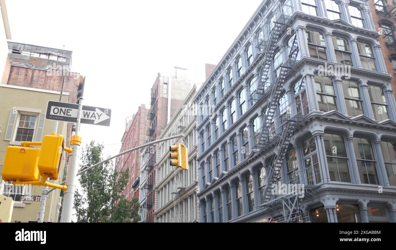 New York City Manhattan Soho fashion district near Broadway street. USA ...