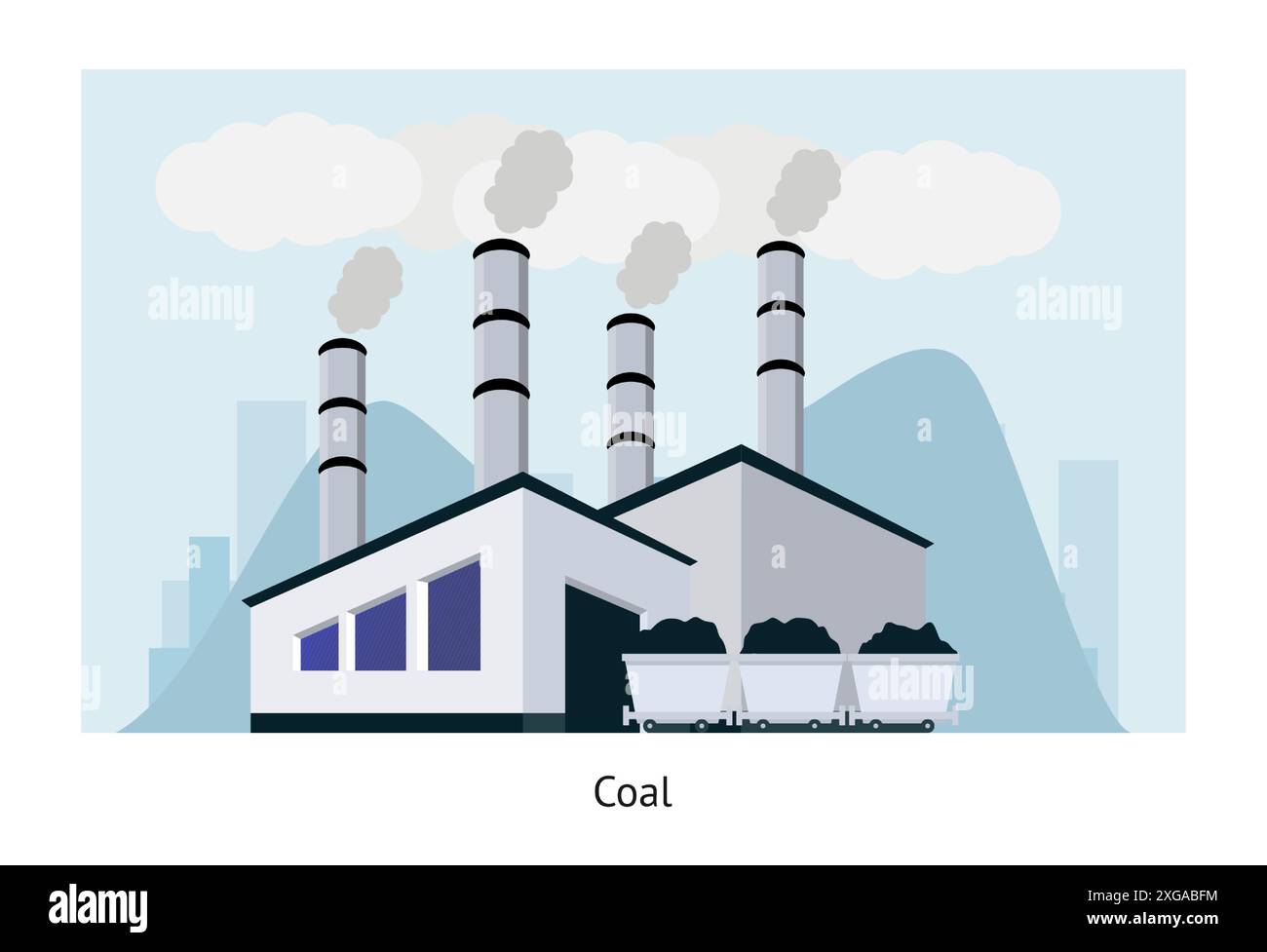 Smoking chimneys oil refinery plant Cut Out Stock Images & Pictures - Alamy
