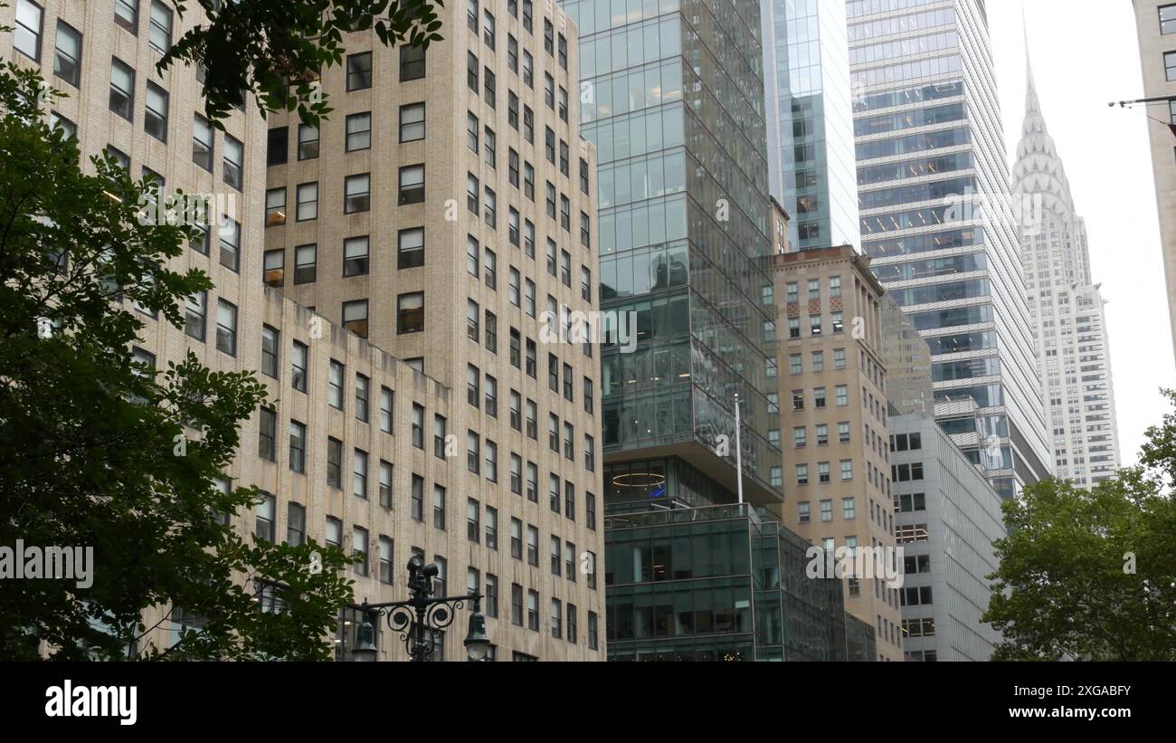 New York City Manhattan Midtown 42 street architecture. Chrysler ...