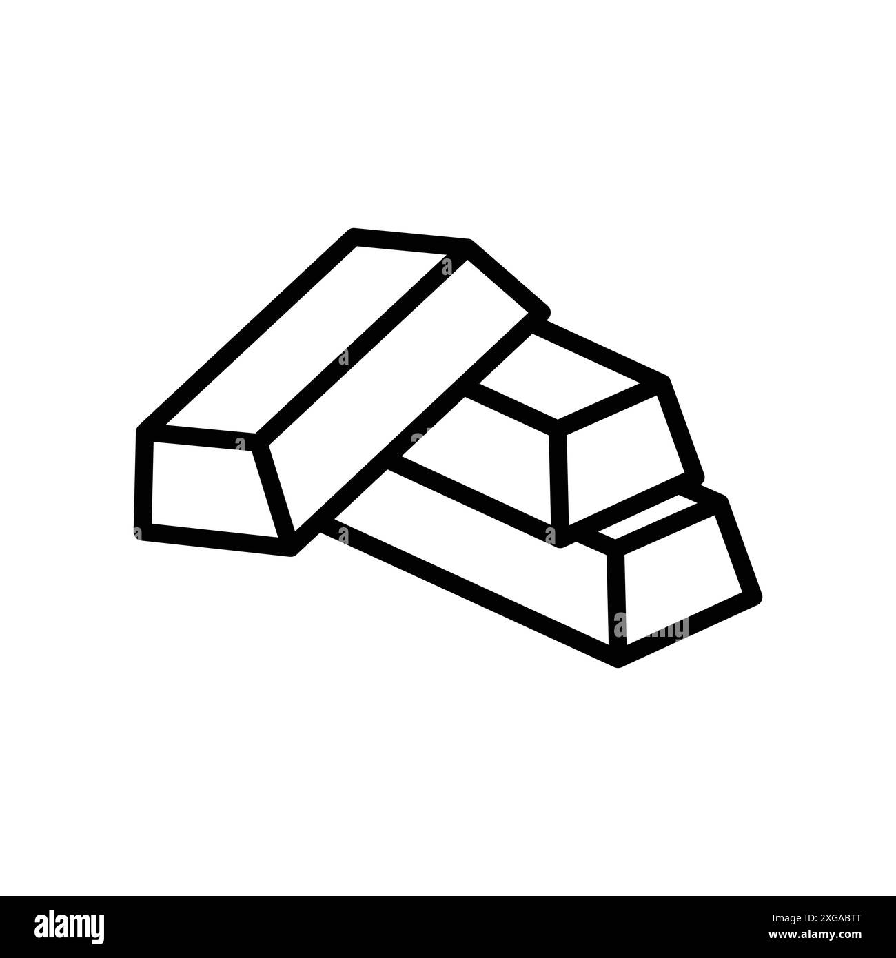 Gold bar icon flat hi-res stock photography and images - Alamy