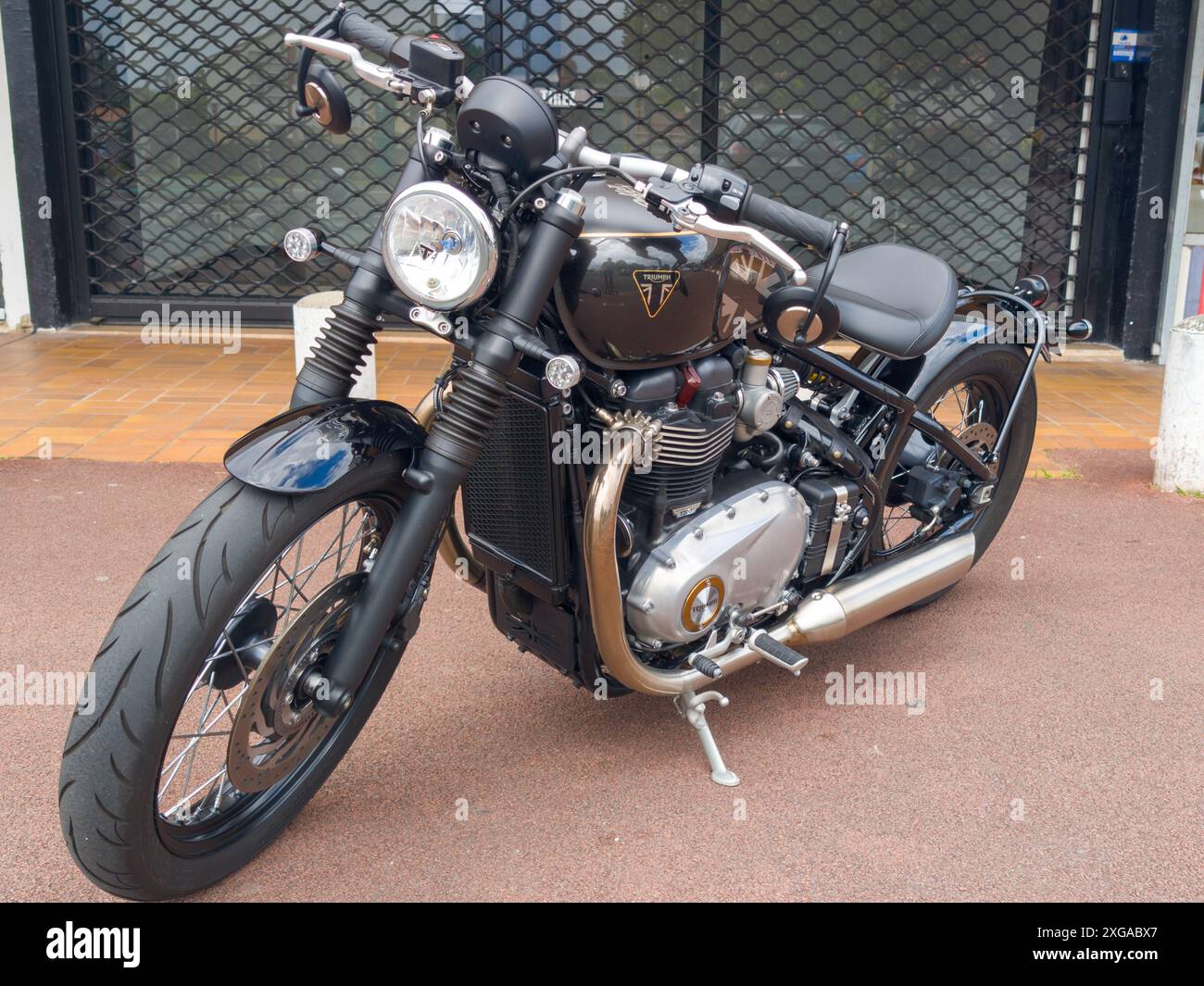 Bordeaux , France - 07 08 2024 : Triumph Bonneville Bobber tfc ...
