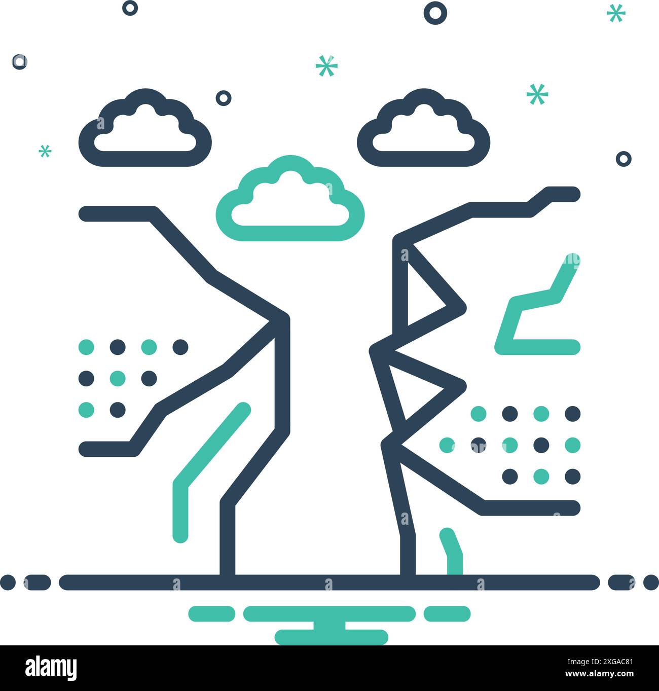 Icon for cliff,landslide Stock Vector Image & Art - Alamy