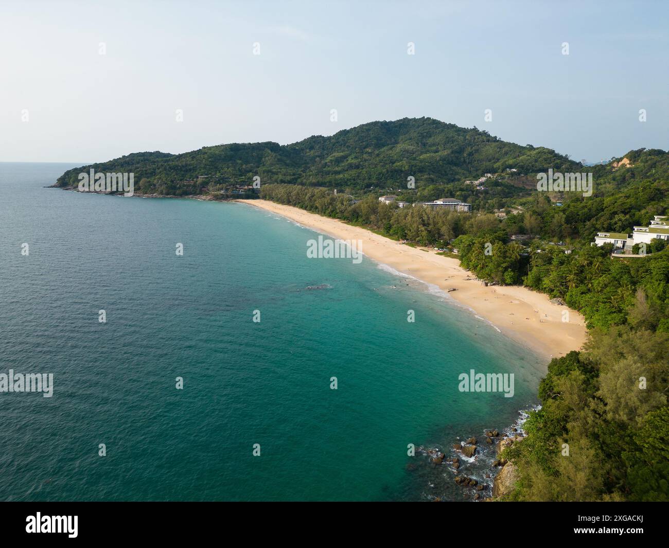 Phuket, Thailand: Dramatic aerial view of the Nai Thon and Banana ...