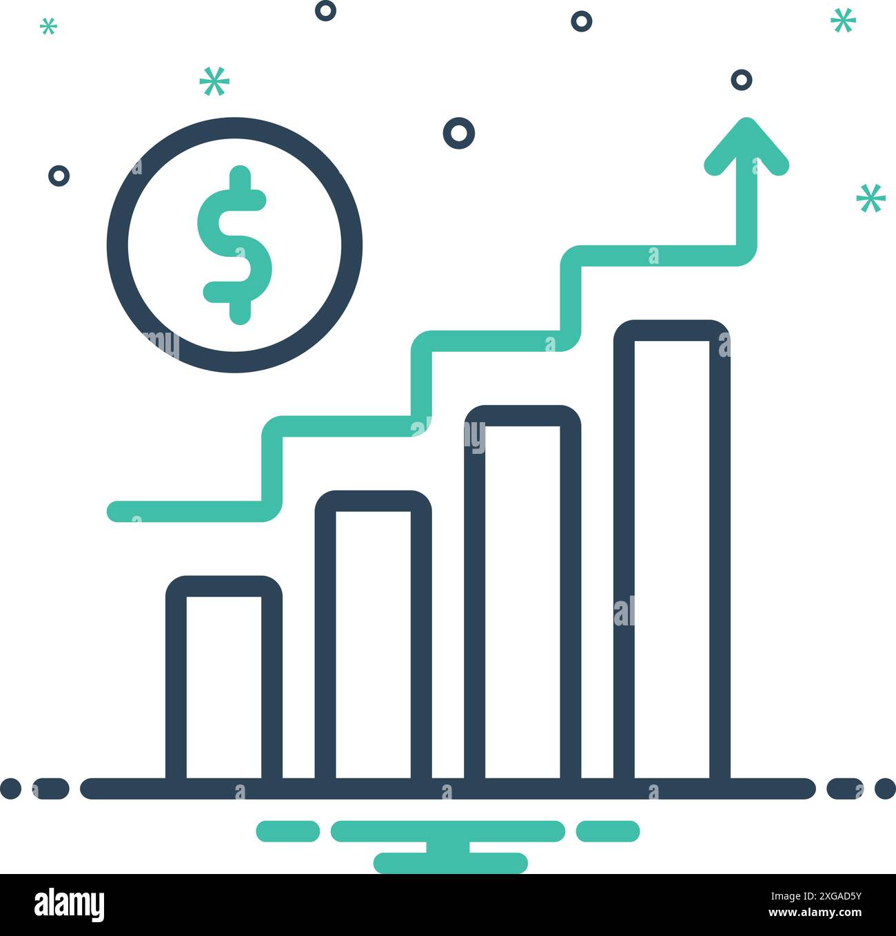 Increasing chart symbol Stock Vector Images - Alamy
