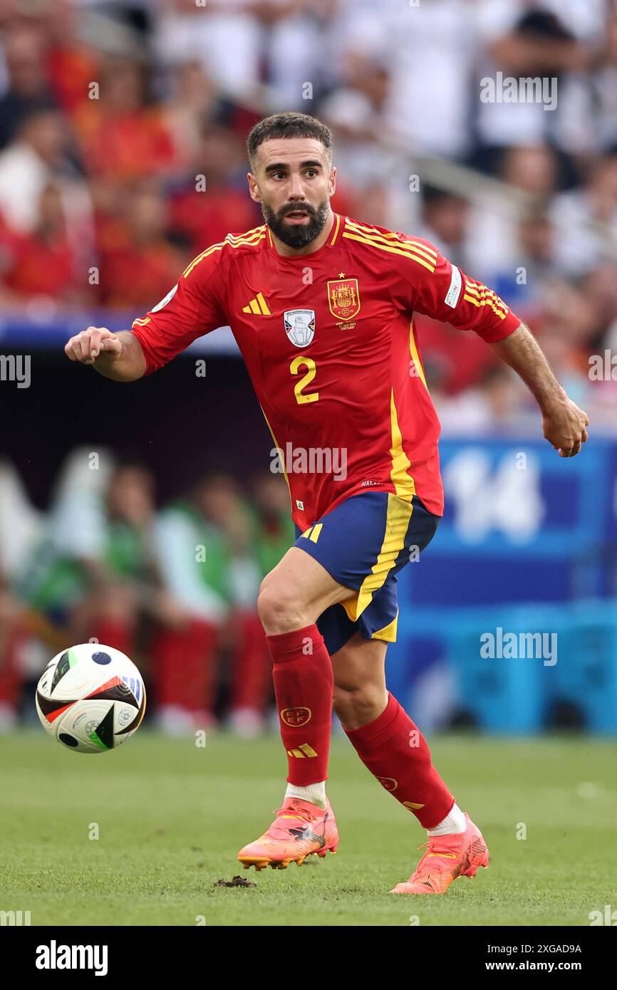 STUTTGART, GERMANY - JULY 05: Dani Carvajal of Spain runs with a ...