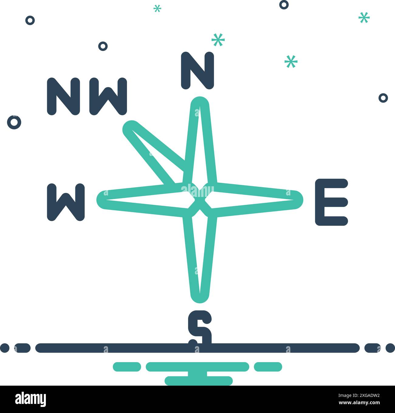 Icon for northwest,compass Stock Vector Image & Art - Alamy