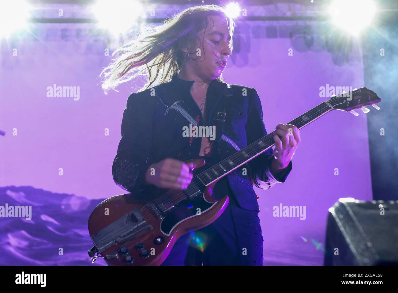 Jacob Thomas Kiszka of Greta Van Fleet is performing live in Piazza ...