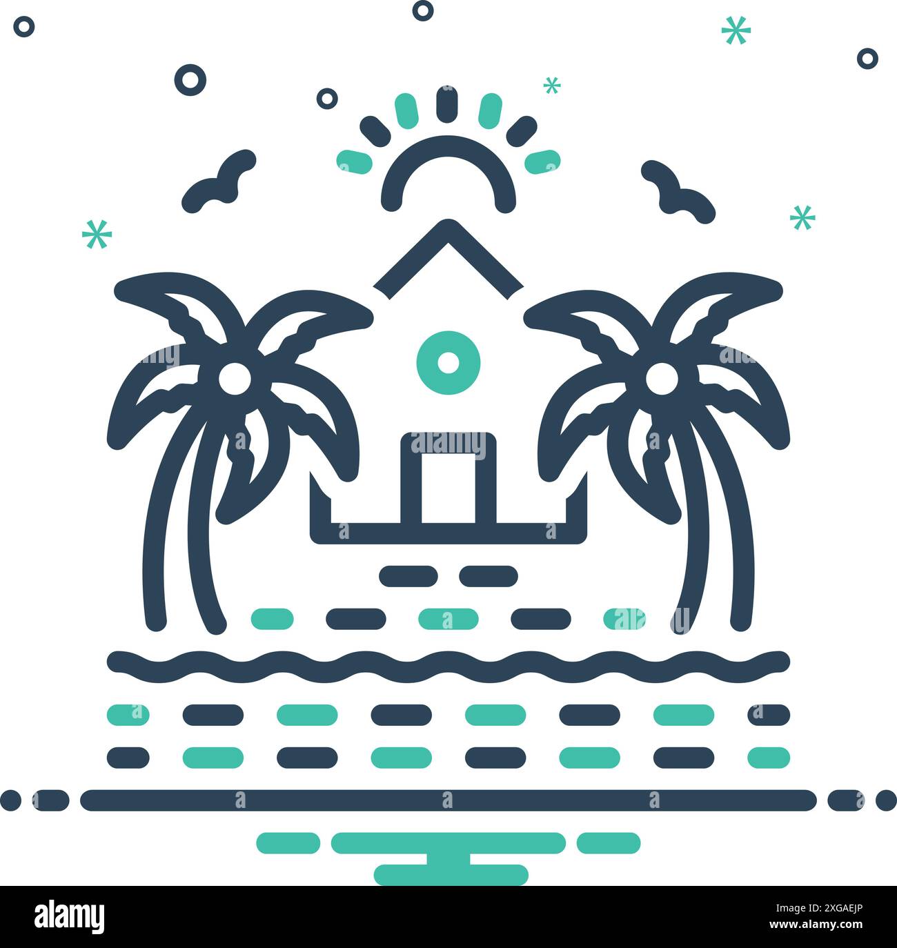Maldives island Stock Vector Images - Alamy