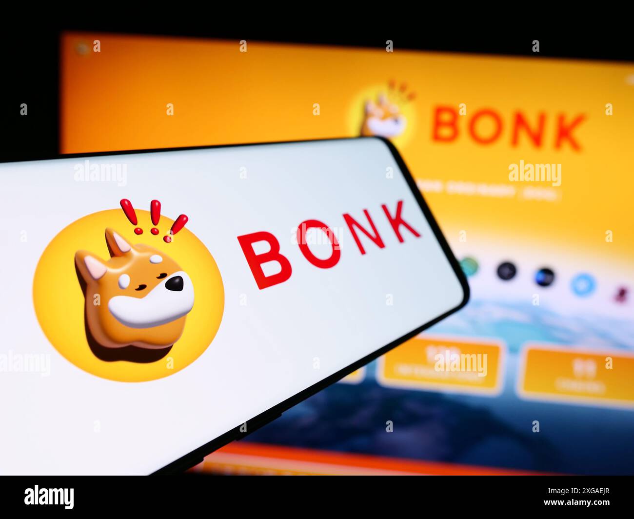 Bonk token logo hi-res stock photography and images - Alamy
