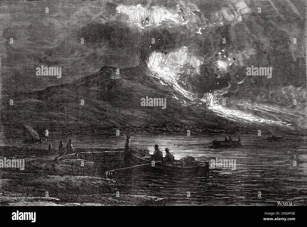 Geology vulcanology volcano italy history historical archive archival ...