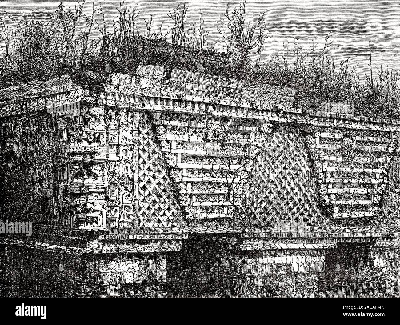 Quadrangle Of The Nuns in Uxmal ruins, Prehispanic Mayan city of Uxmal ...
