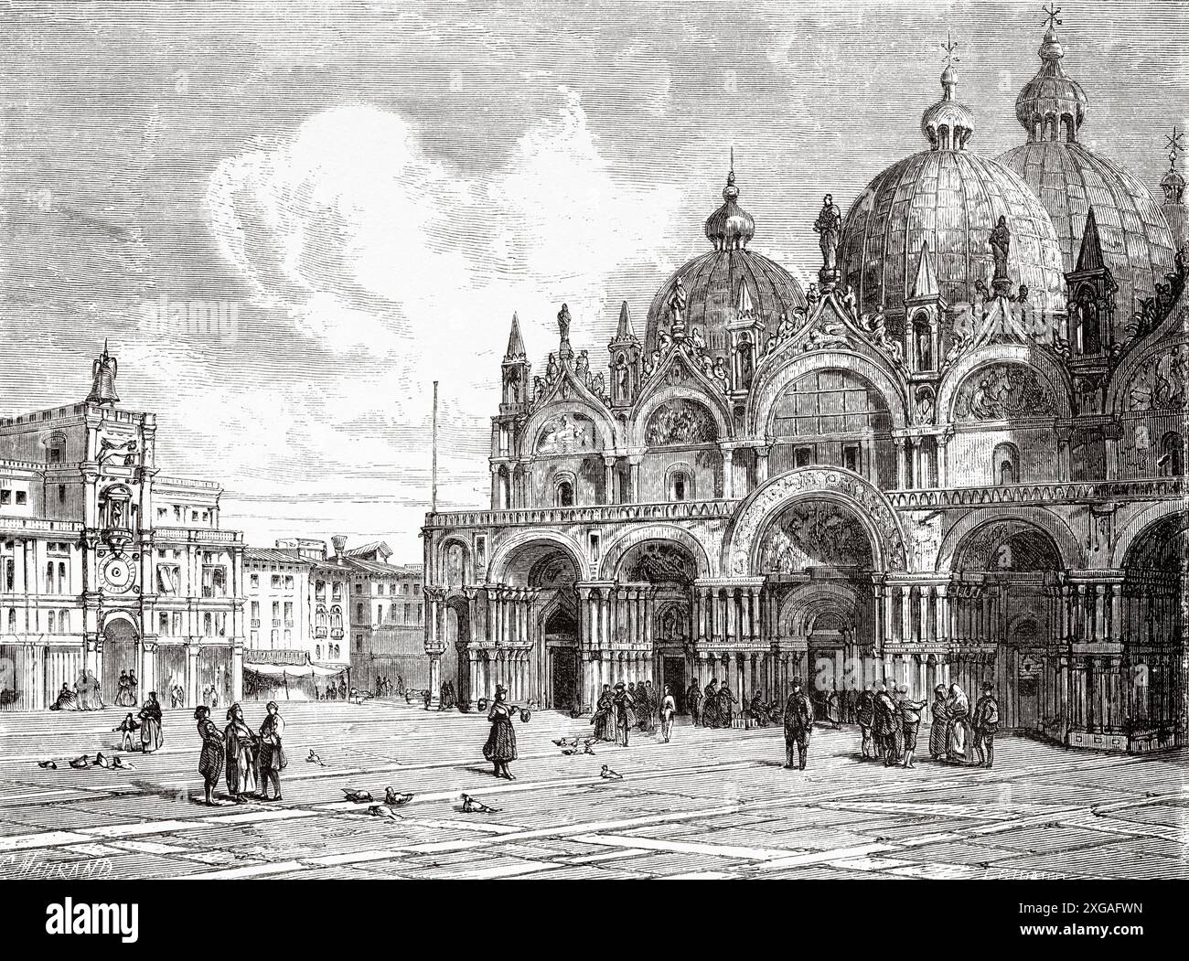 St. Mark's Square and Patriarchal Cathedral Basilica of Saint Mark ...