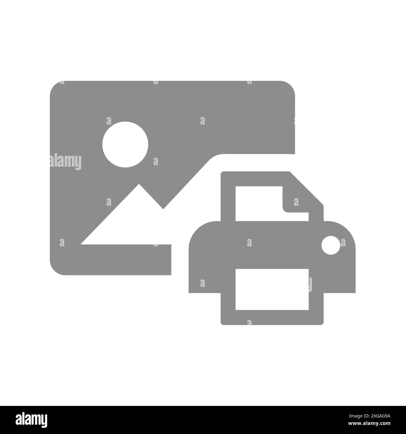 Picture or photo printing vector icon. Image print or printout symbol ...