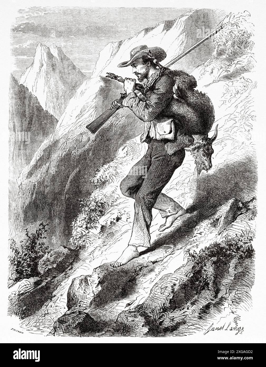 Indian illustration 1800s hunt Cut Out Stock Images & Pictures - Alamy