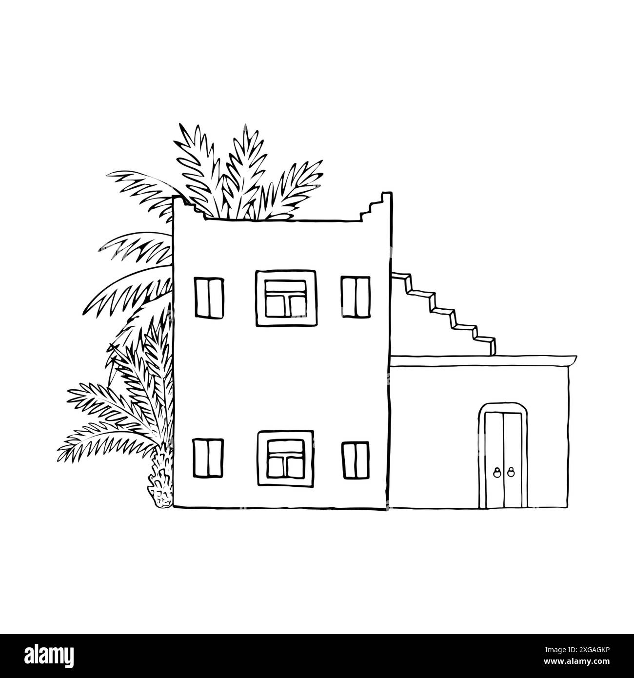 White two story traditional Black and White Stock Photos & Images - Alamy