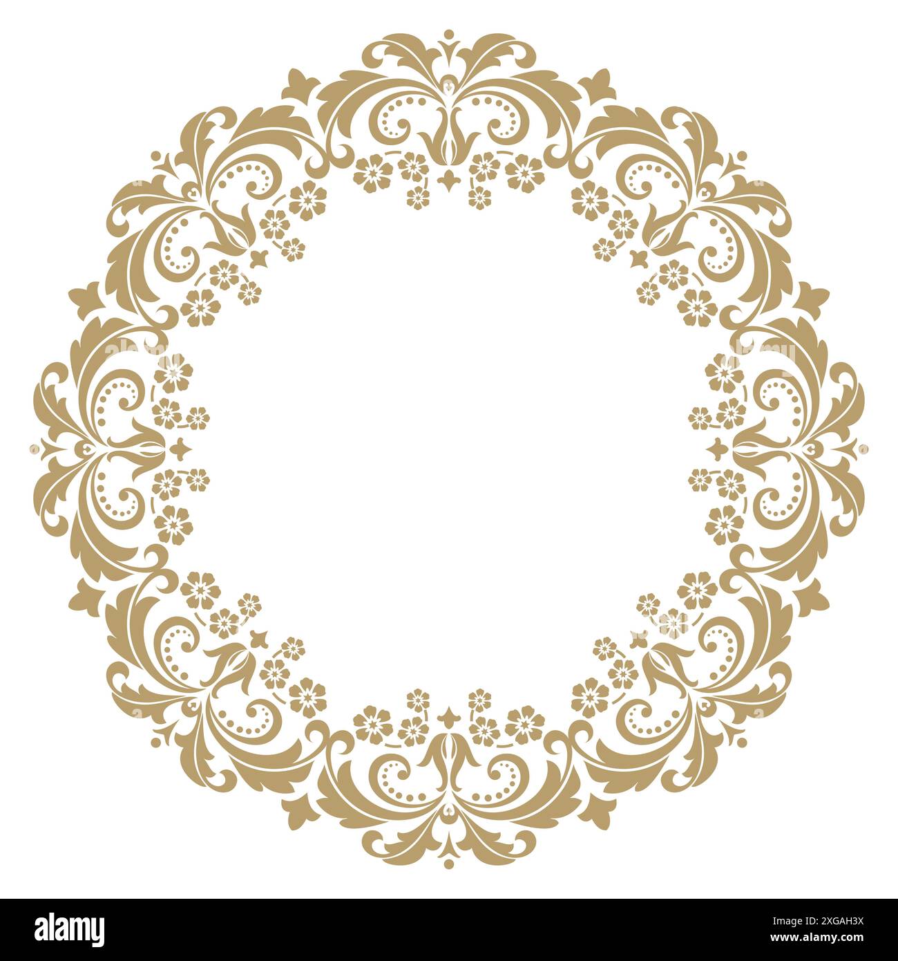 Elegant round golden ornament Stock Vector Images - Alamy