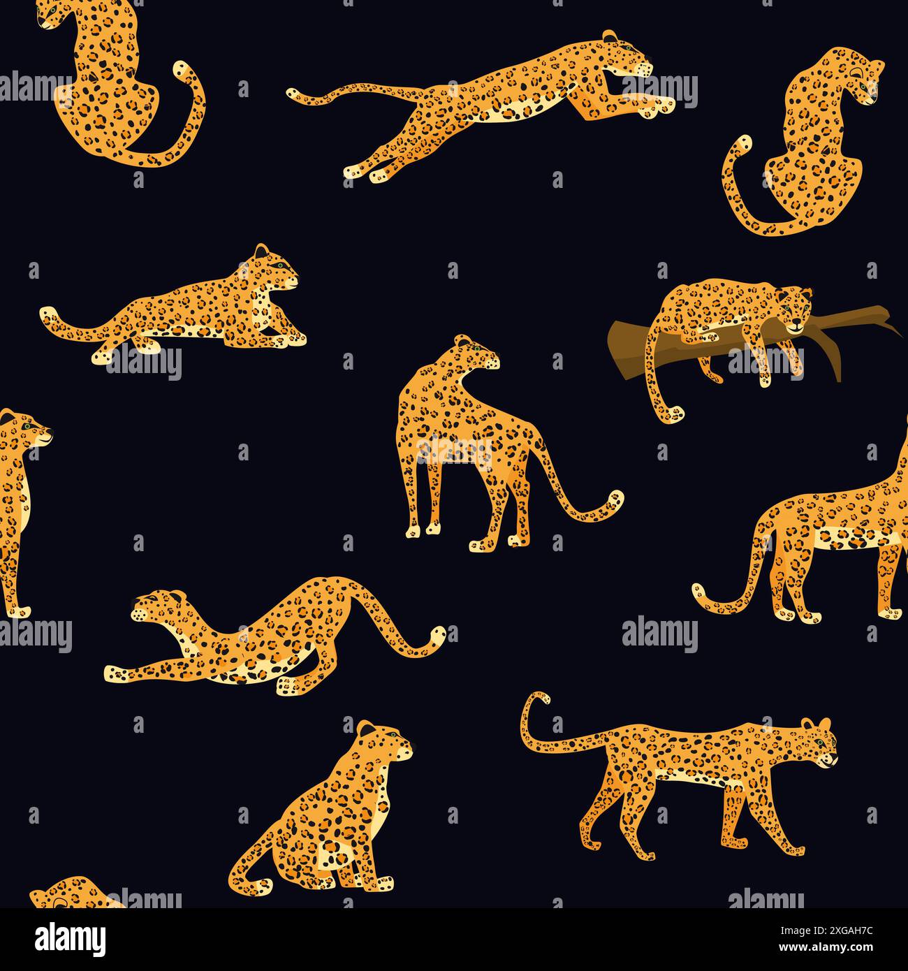 Leopard seamless pattern. Vector illustration Stock Vector Image & Art ...