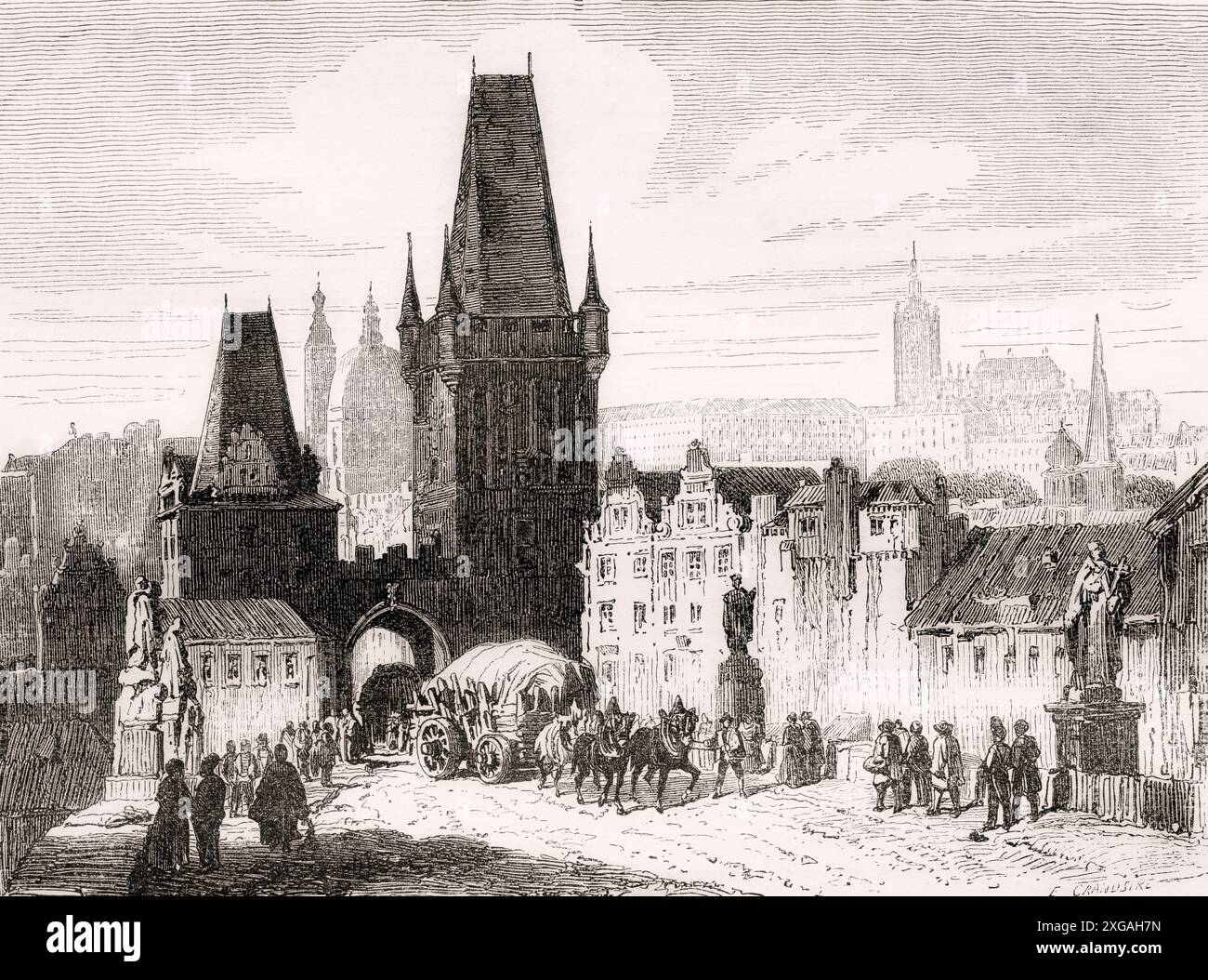 History prague illustration hi-res stock photography and images - Alamy