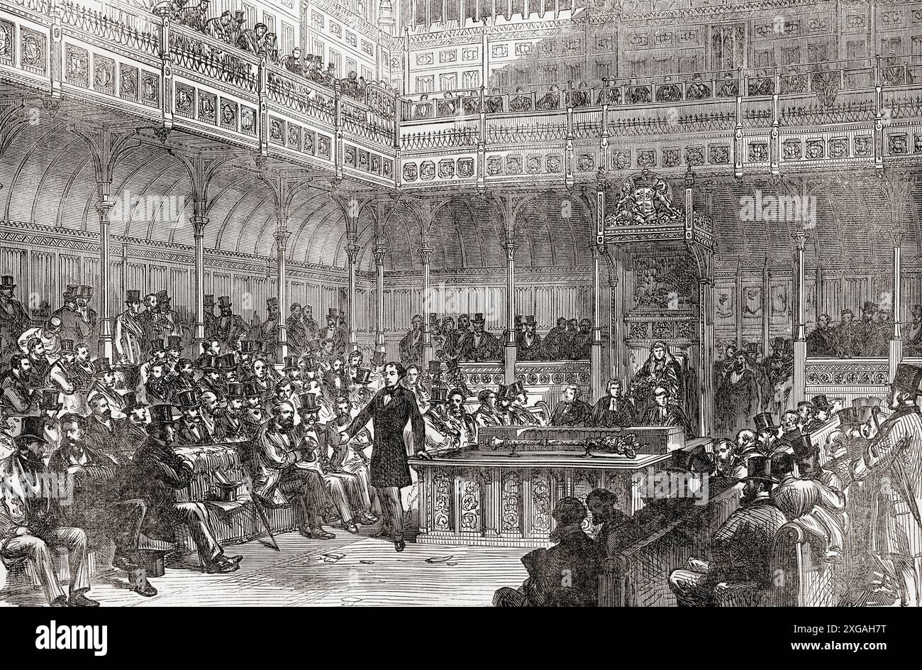 Benjamin Disraeli introducing the Reform Bill, 1867. Benjamin Disraeli ...