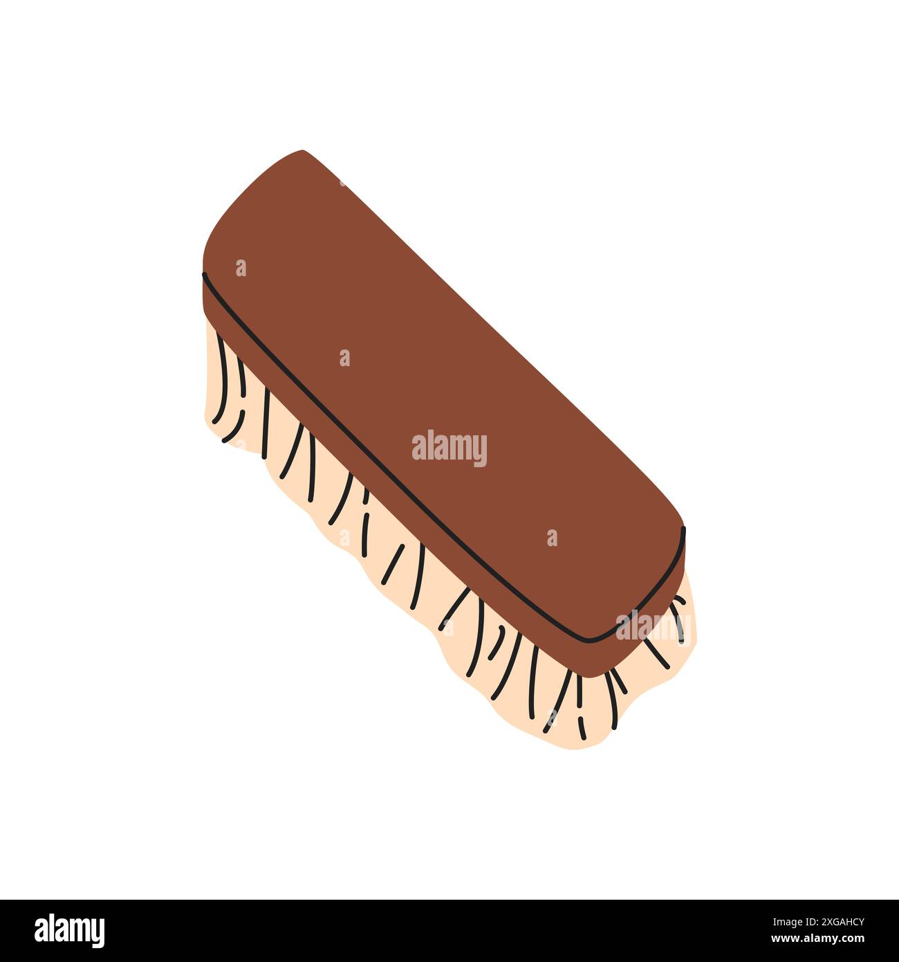 Illustration of hand clean brush. Eco-friendly cleaning products. Flat ...