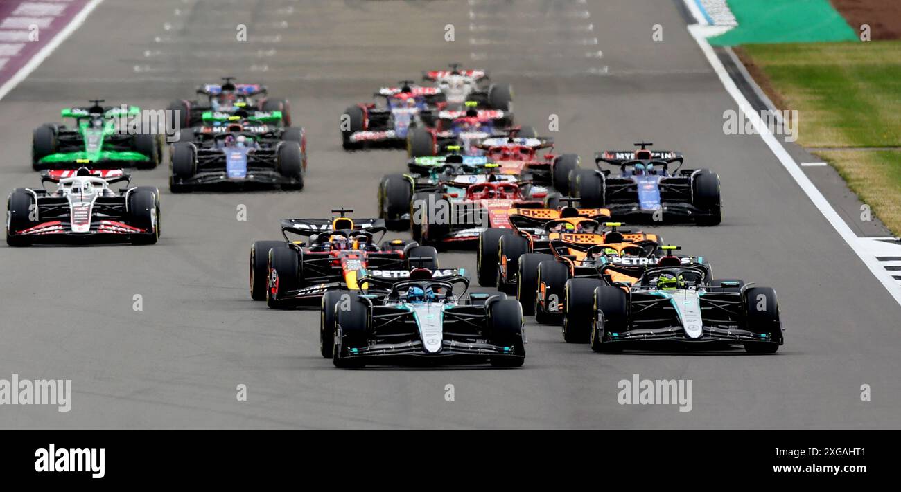 Silverstone, Britain. 7th July, 2024. Drivers compete during the ...