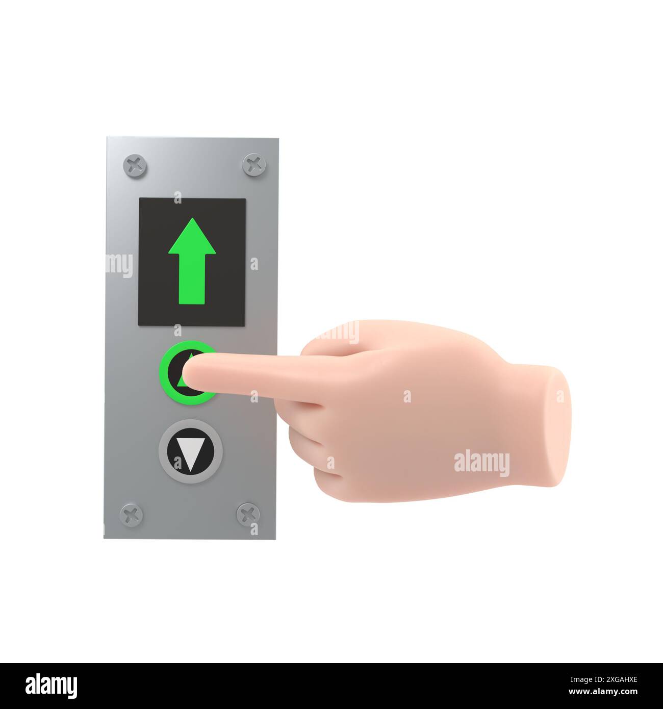 Down arrow lift hi-res stock photography and images - Alamy