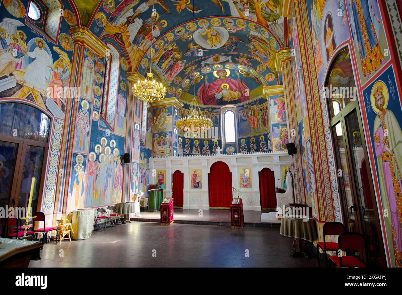 frescoes inside the Holy Trinity Serbian Orthodox Church in Gornji ...
