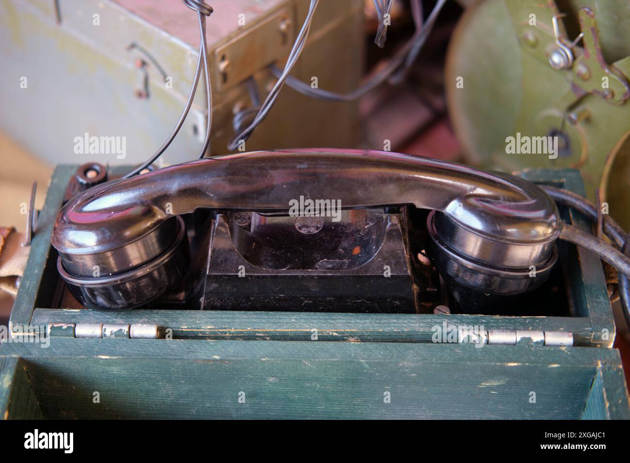 USSR field telephone for World War II communications. Historical items ...