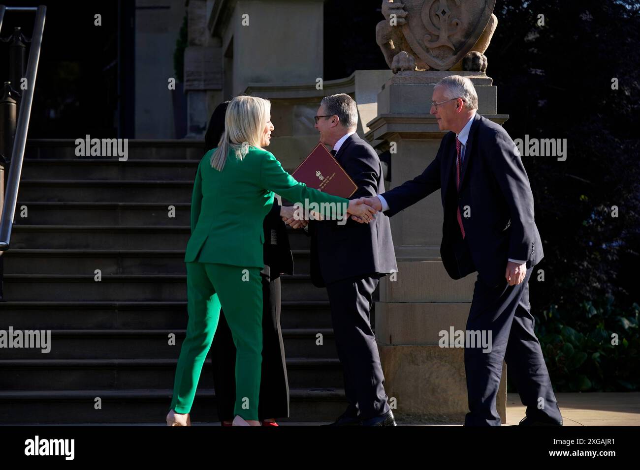 (left to right) deputy First Minister Emma Little-Pengelly, First ...