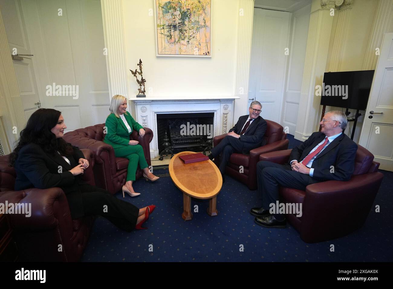 (left to right) Deputy First Minister Emma Little-Pengelly, First ...